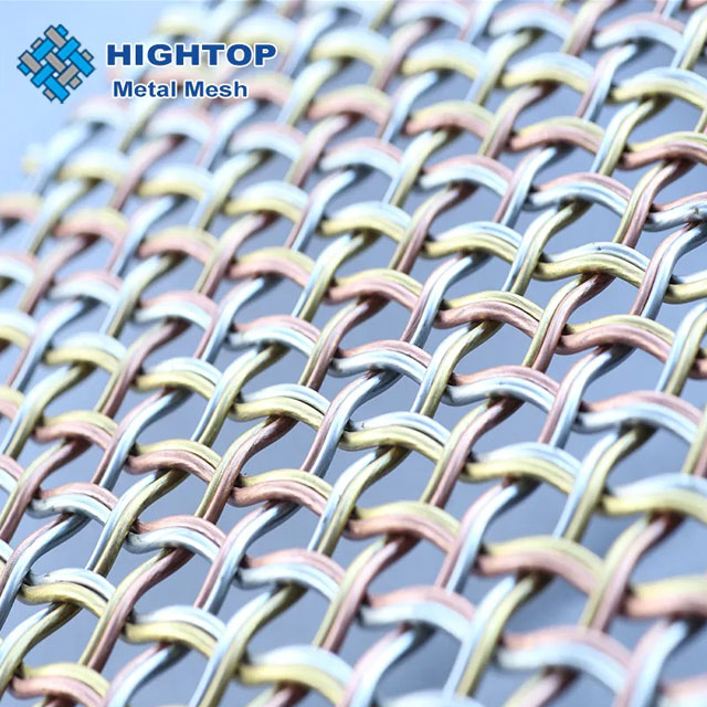 HT-AR-002:Decorative Brass Wire Crimped Woven Mesh Panel - Hightop ...